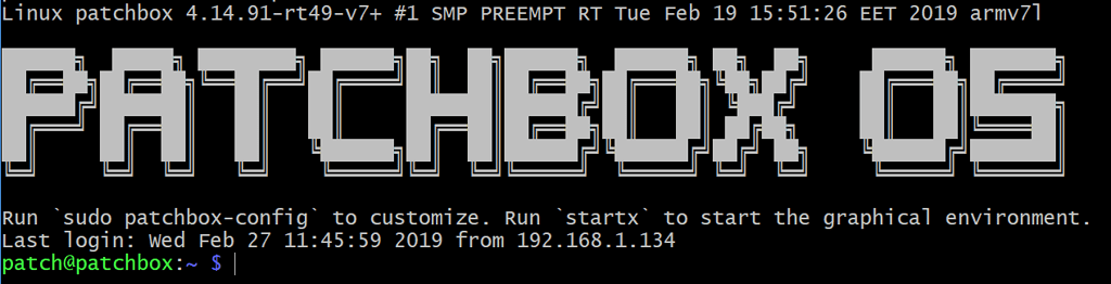 [Beta] Patchbox OS image 2019-02-27 (Updated 2019-03-13) - Patchbox OS ...