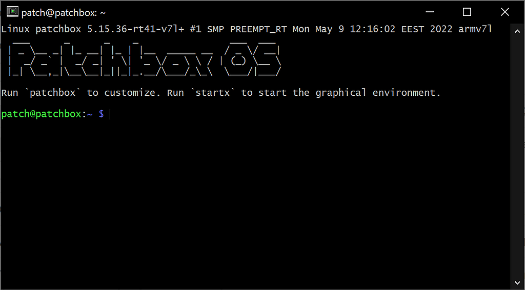 [Beta] Patchbox OS image 2022-05-17 - Patchbox OS - Blokas Community