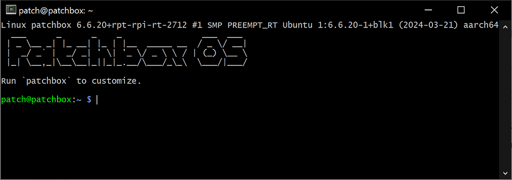 [Beta] Patchbox OS Bookworm ARM64 2024-04-04 - Patchbox OS - Blokas Community